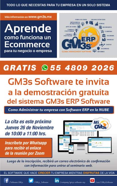 Próximas Demostraciones y Cursos de GM3s ERP Software. - Software ERP - Punto de Venta ...